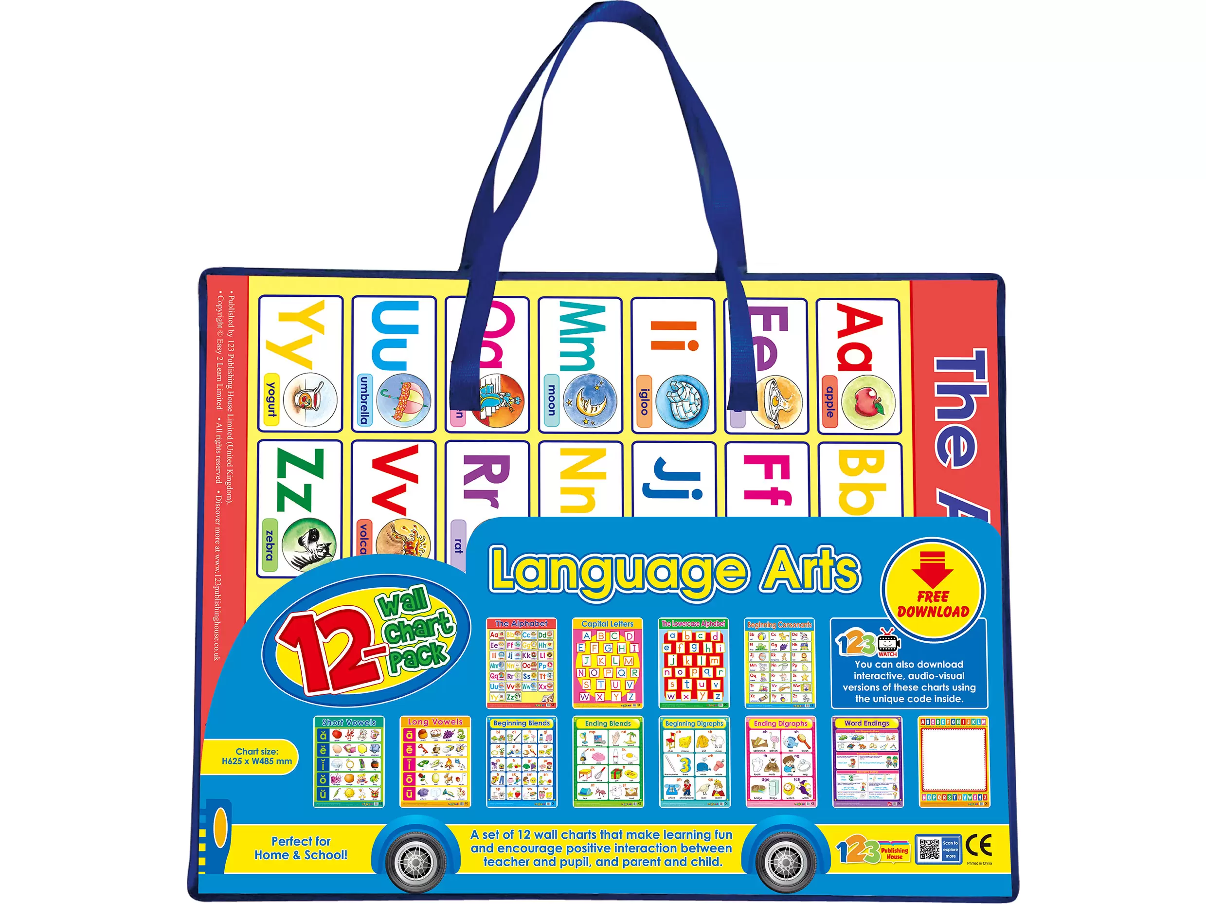 Language Arts (12 Wall Charts) - Educational Wall Chart Pack in English ...